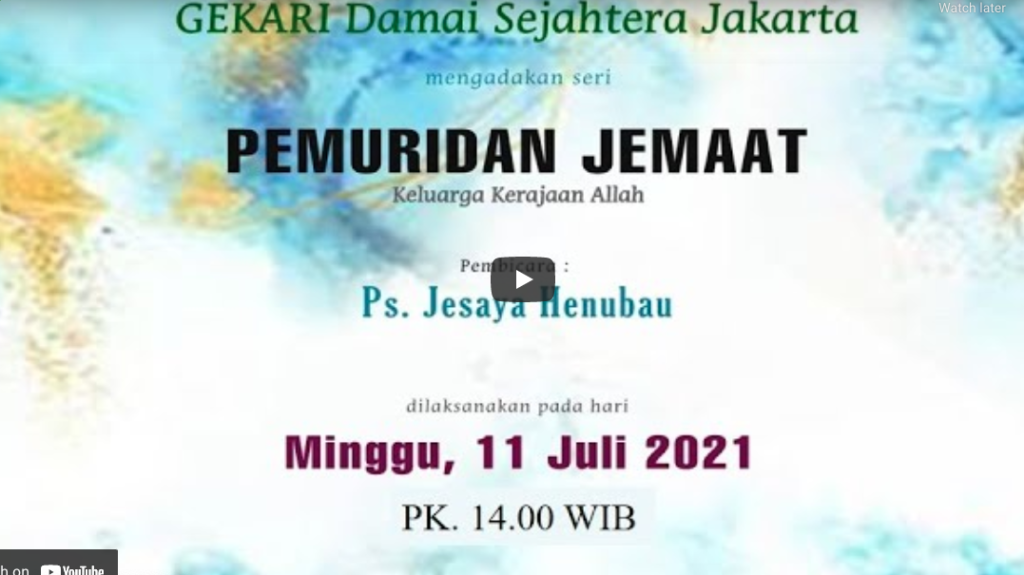 Keluarga Kerajaan Allah – GDS | GEKARI DAMAI SEJAHTERA